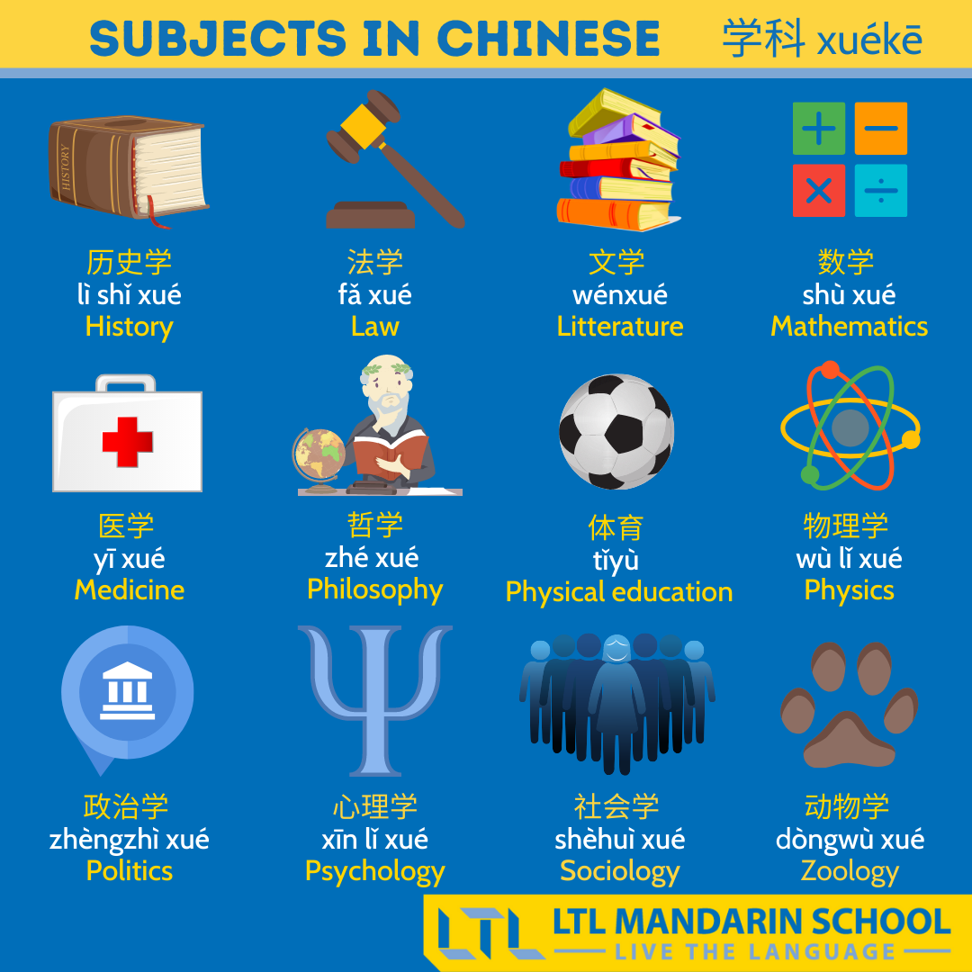 Chinese School Vocabulary // Grammar, Subjects (& Much More)